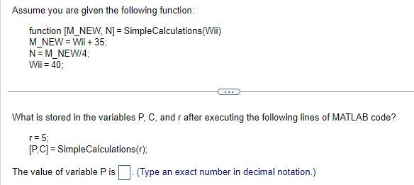 Solved Assume you are given the following function: | Chegg.com