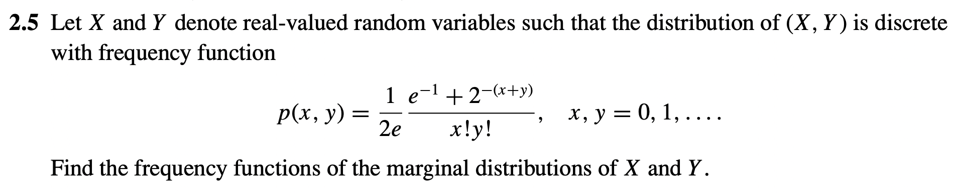 Solved .5 Let X and Y denote real-valued random variables | Chegg.com