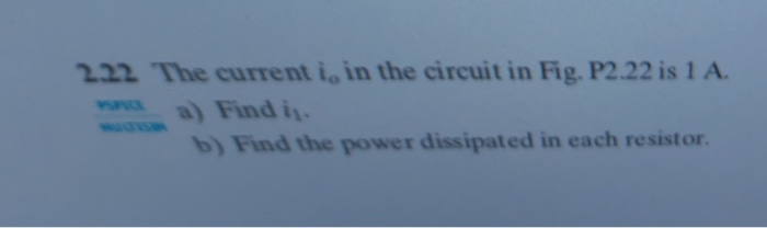 Solved 222 The current io in the circuit in Fig. P2.22 s 1 | Chegg.com