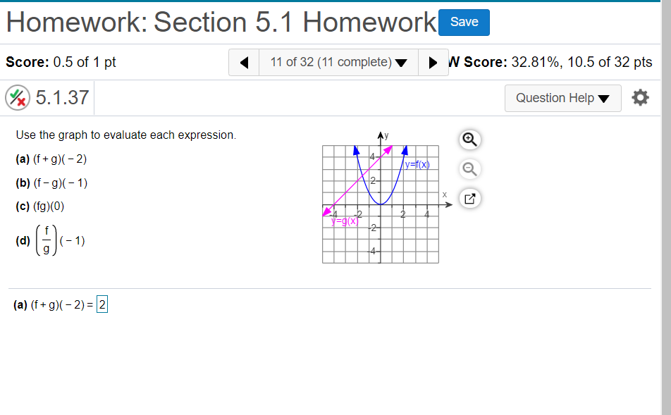 Solved Homework Section 5 1 Homework Save Score 0 5 Of 1