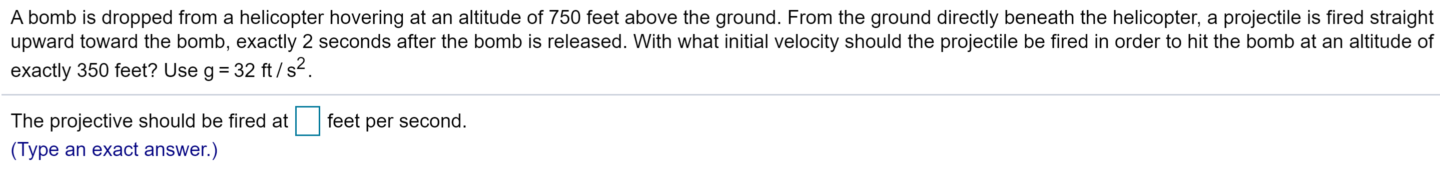 Solved A bomb is dropped from a helicopter hovering at an | Chegg.com
