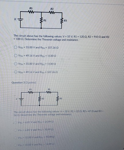 Solved BRL3R3 The circuit above has the following values: | Chegg.com