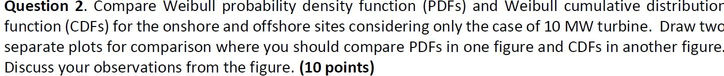 Solved Question 2. Compare Weibull probability density | Chegg.com