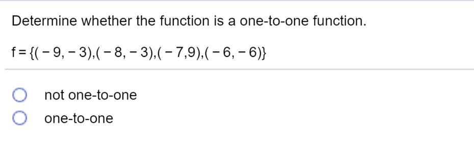 Solved Determine whether the function is a one-to-one | Chegg.com