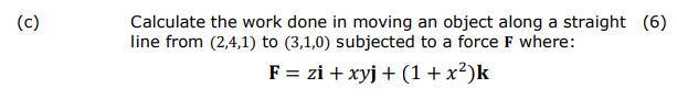 Solved Calculate the work done in moving an object along a | Chegg.com