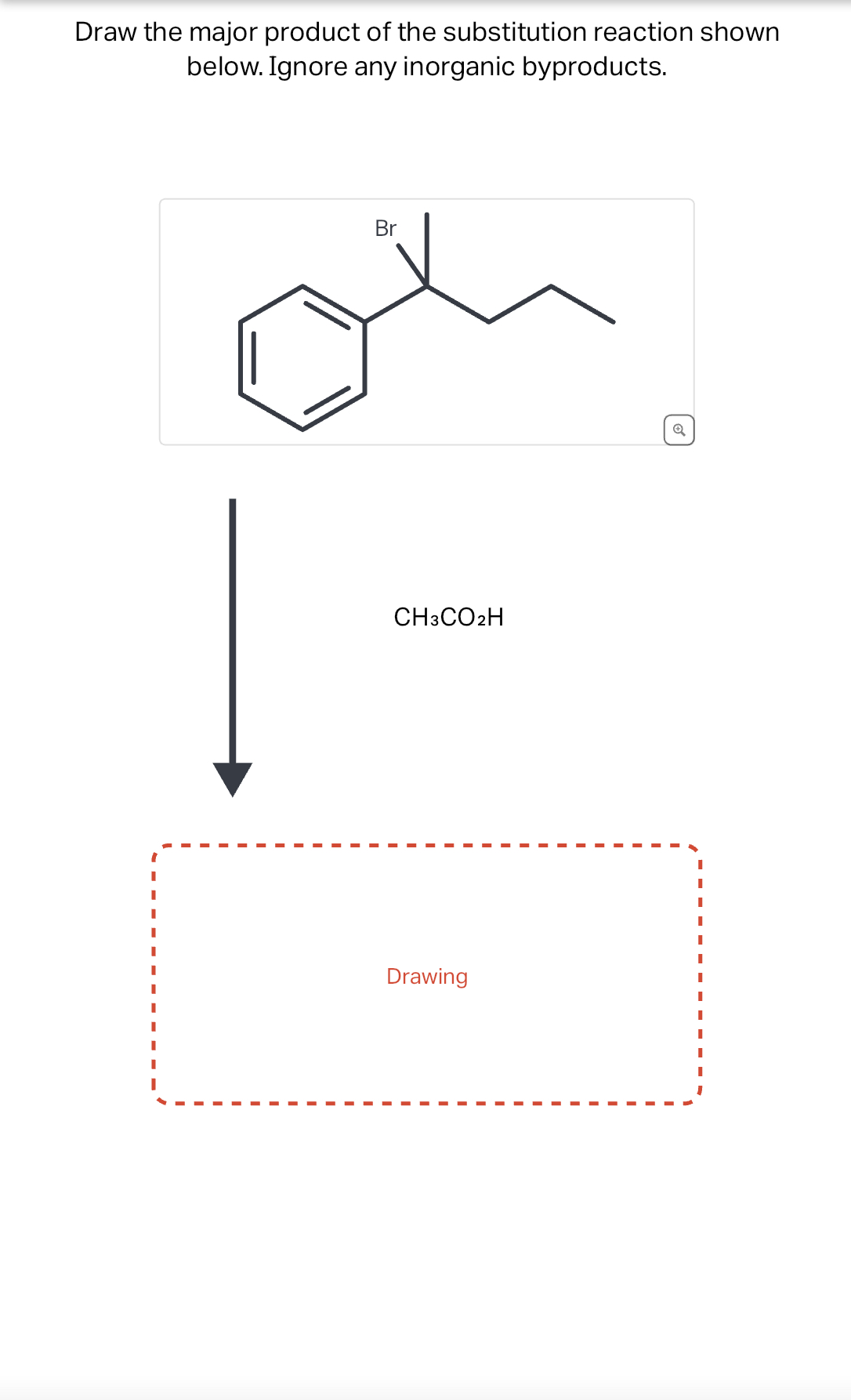 Solved Draw the major product of the substitution reaction | Chegg.com