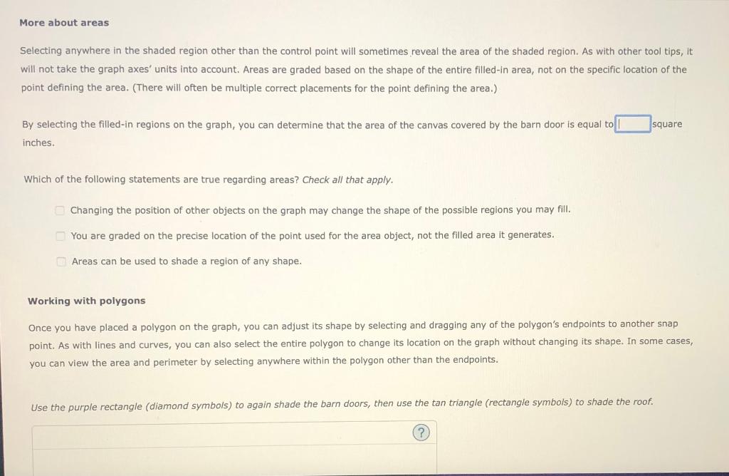 Solved Areas and polygons More graph objects Two types of | Chegg.com