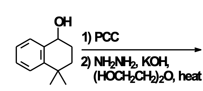 Solved OH 1) PCC 2) NH2NH2, KOH (HOCH2CH2)20, heat | Chegg.com