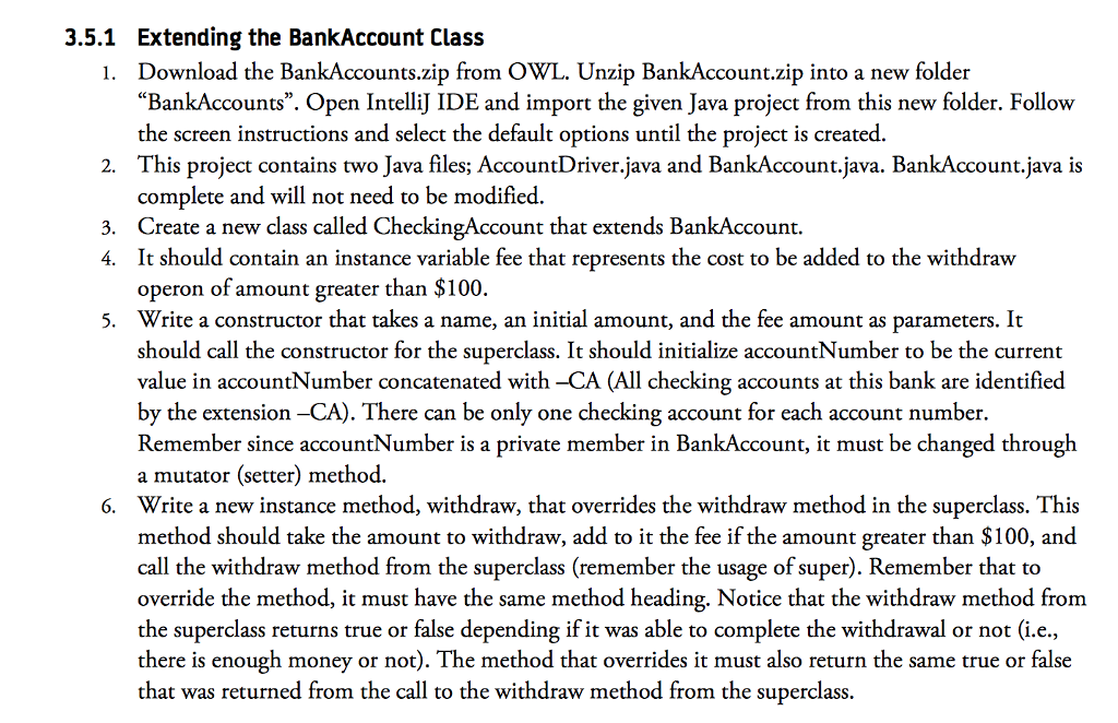 In this exercise, you will be creating new classes | Chegg.com