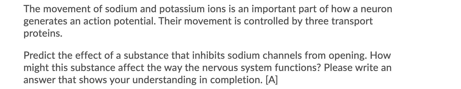 Solved The movement of sodium and potassium ions is an | Chegg.com