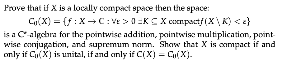 Solved Prove that if X is a locally compact space then the | Chegg.com
