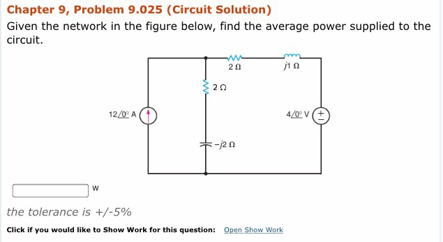 Solved Chapter 9, Problem 9.025 (Circuit Solution) Given the | Chegg.com
