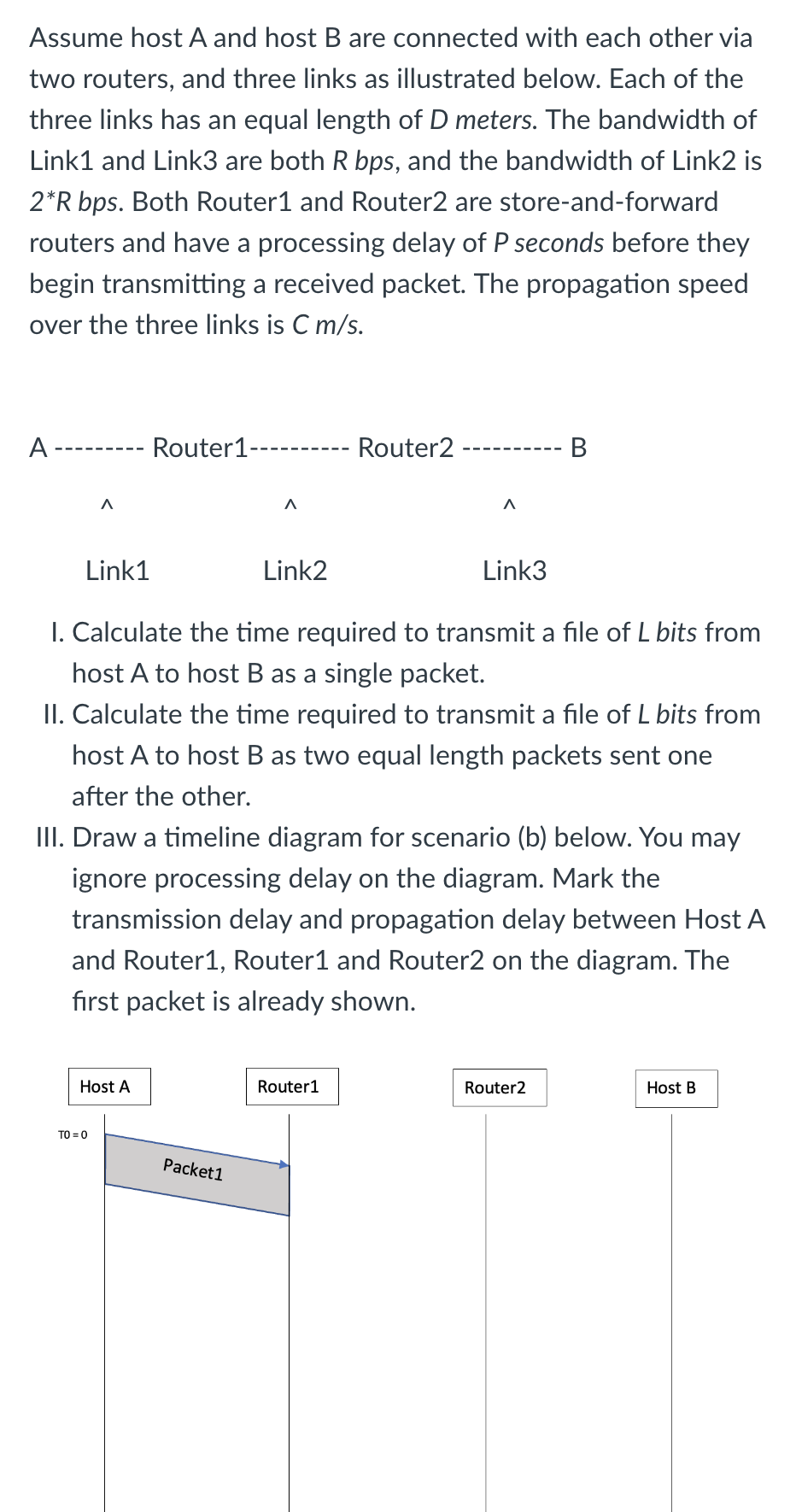 Solved Assume host A and host B are connected with each | Chegg.com