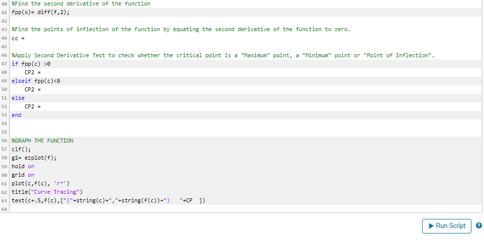 Solved 1 \%Use symbolic processing with the variable x | Chegg.com