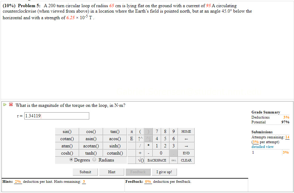 Solved (10%) Problem 5: A 200 turn circular loop of radius | Chegg.com