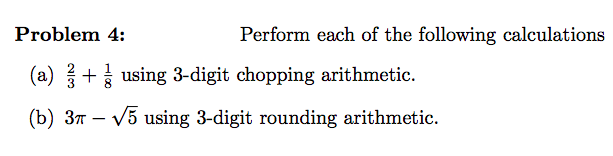 Solved Problem 4: Perform each of the following calculations | Chegg.com