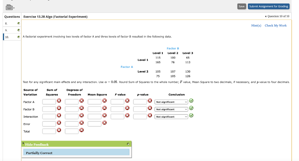 Solved Save Submit Assignment for Grading Question 10 of 10 | Chegg.com