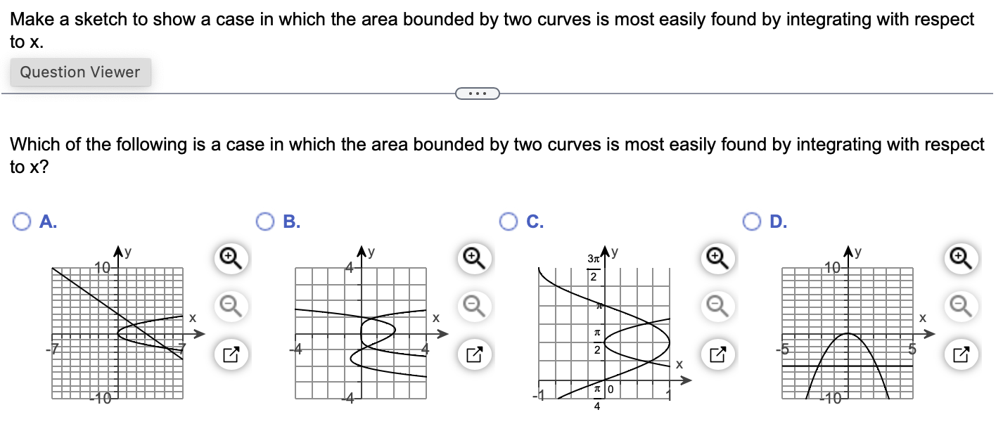 Solved Make a sketch to show a case in which the area | Chegg.com
