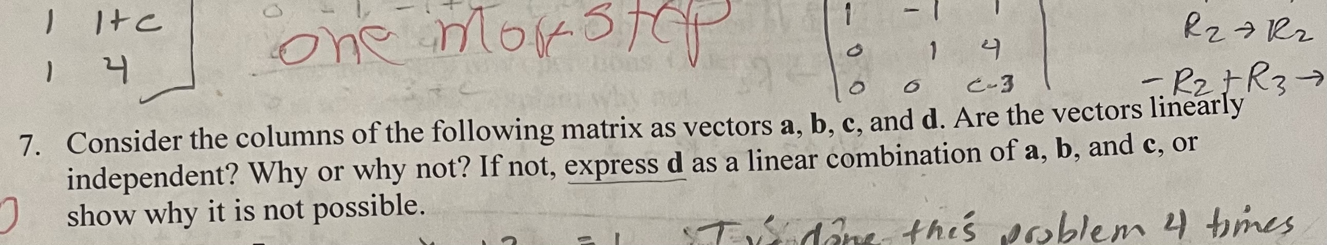 7. Consider the columns of the following matrix as | Chegg.com