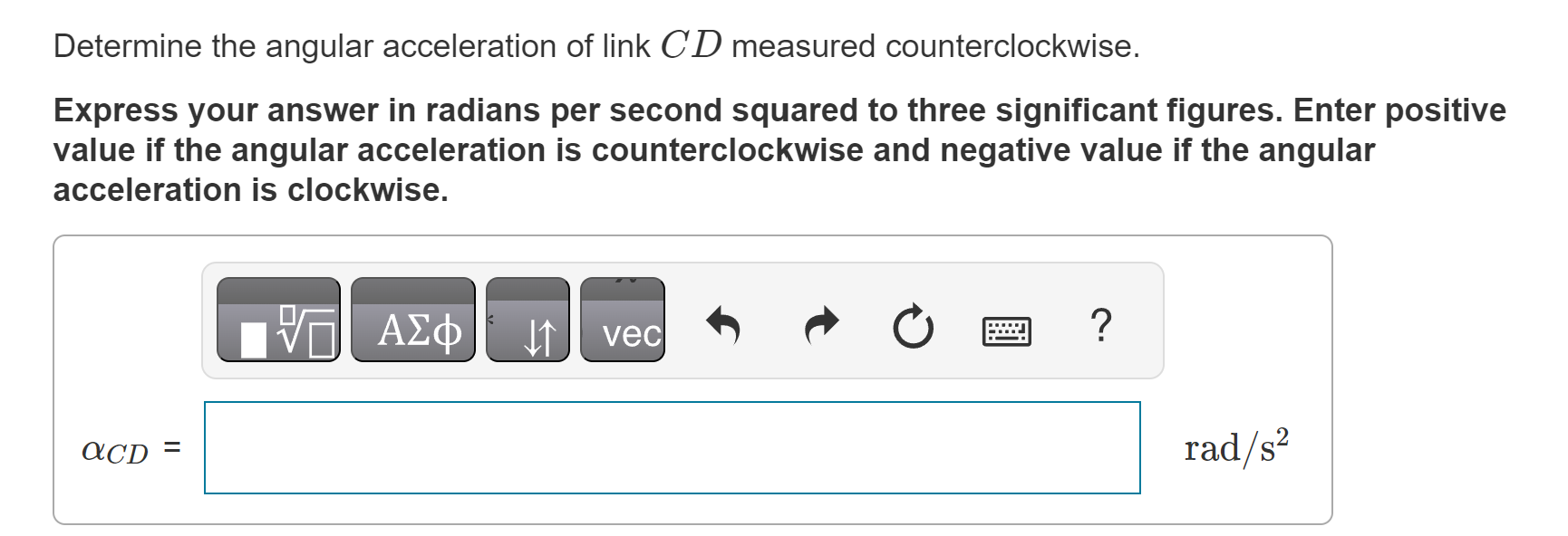 Solved Link AB has the angular velocity ωAB = 3.5 rad/srad/s | Chegg.com