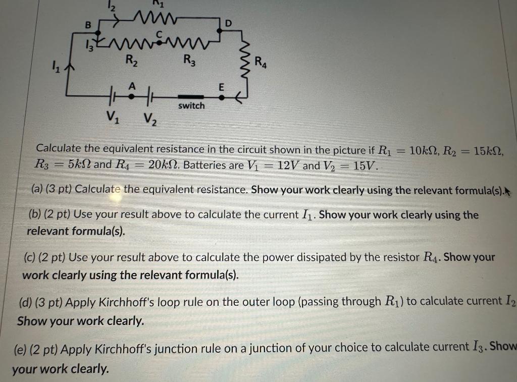 Calculate The Equivalent Resistance Of Circuit Diagram 1 Cal Calculate The Equivalent Resistance Of Circuit Diagram 1 Cal