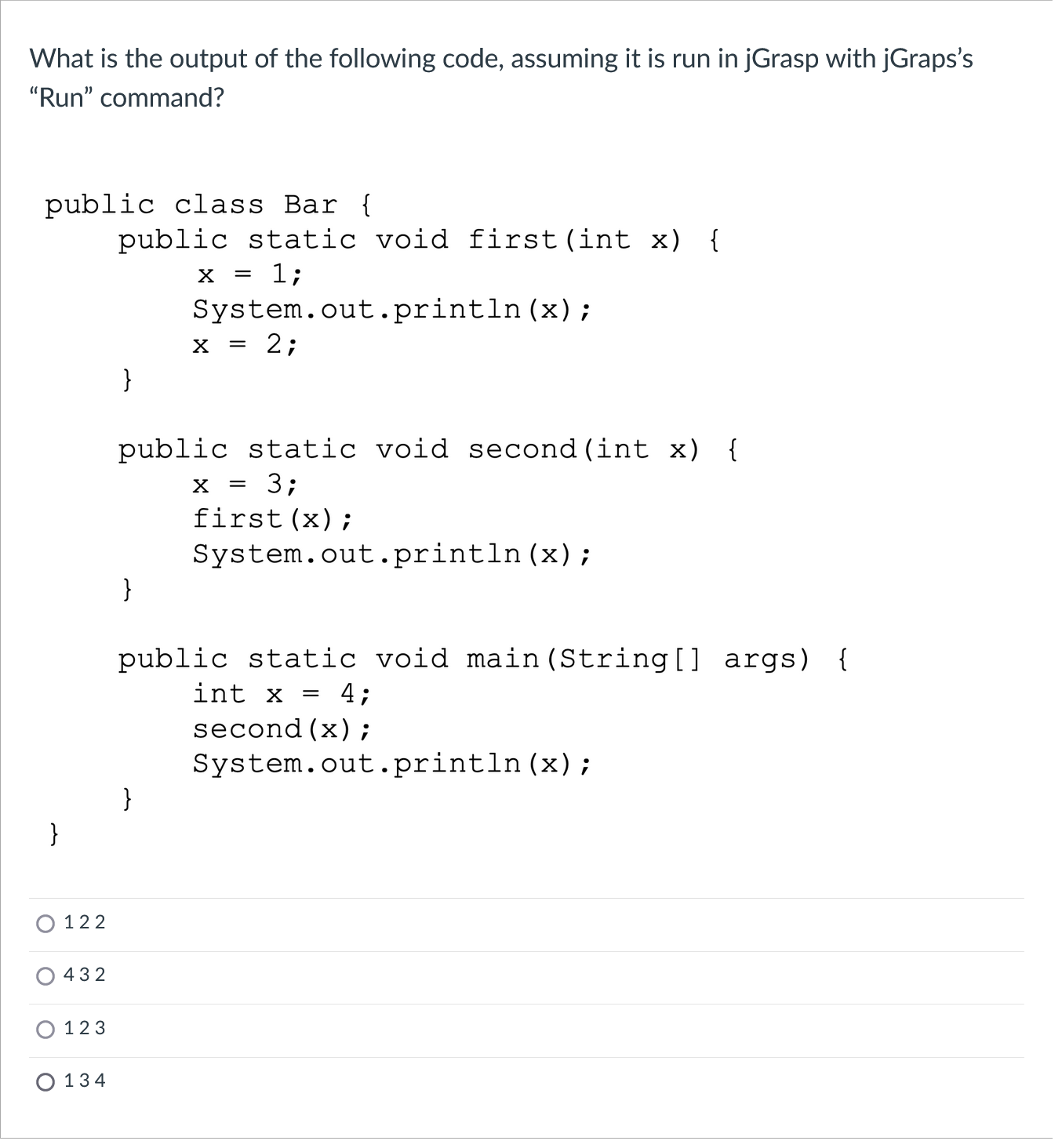 Solved What is the output of the following code, assuming it | Chegg.com
