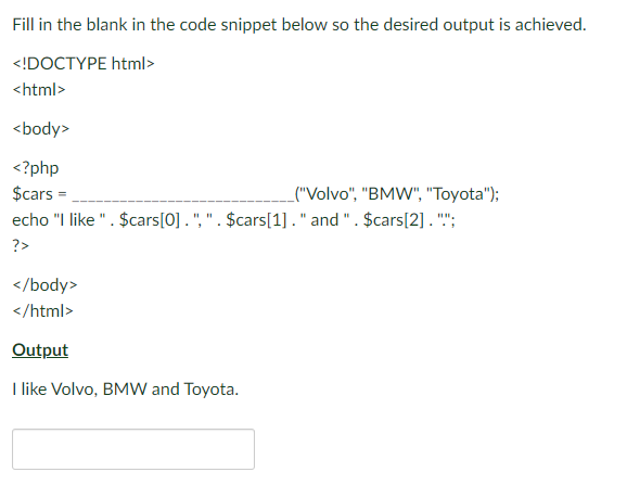 Solved Fill in the blank in the code snippet below so the | Chegg.com