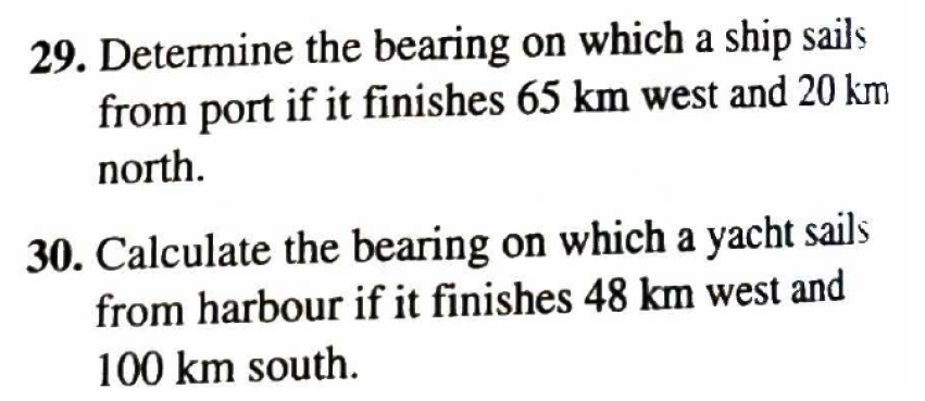 Solved 29. Determine the bearing on which a ship sails from | Chegg.com