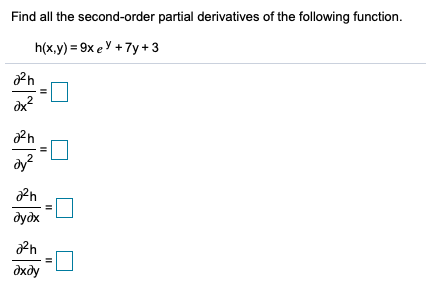Solved Find all the second-order partial derivatives of the | Chegg.com