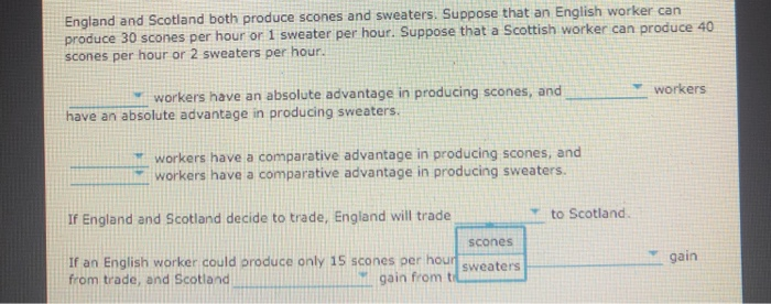 Solved England and Scotland both produce scones and | Chegg.com