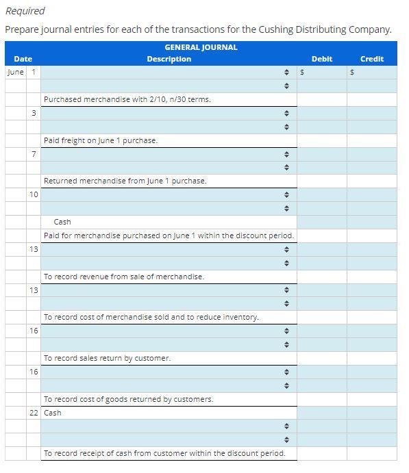 Solved Journal Entries for Merchandise | Chegg.com