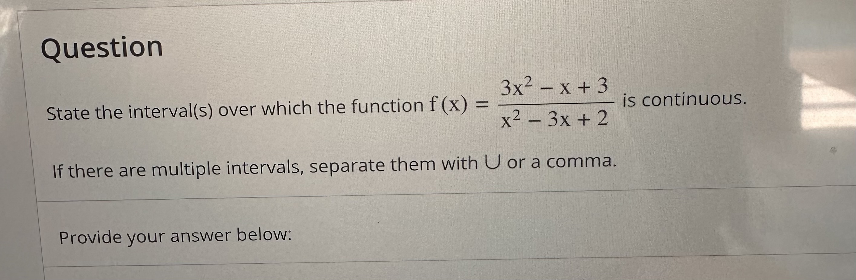 Solved State the interval(s) over which the function | Chegg.com