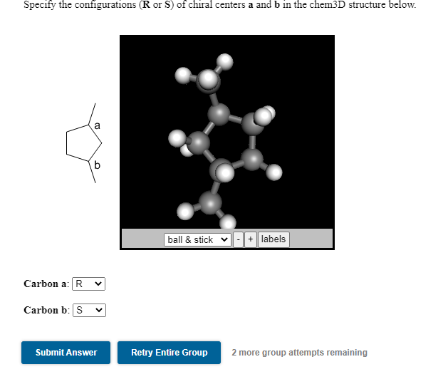Solved Specify whether the configuration of the chirality | Chegg.com