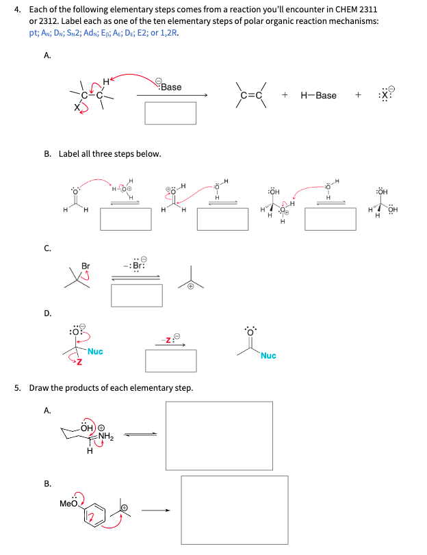 4. Each of the following elementary steps comes from | Chegg.com