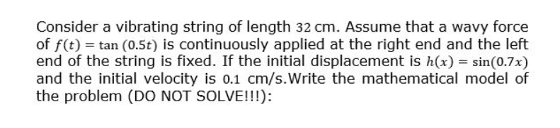 Solved Consider a vibrating string of length 32 cm. Assume | Chegg.com