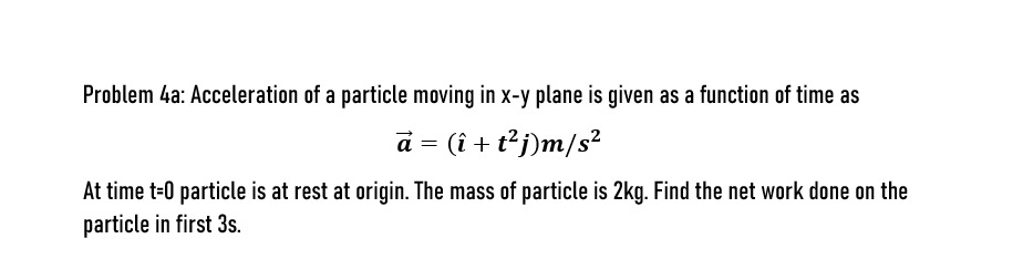 Solved Problem 4a: Acceleration of a particle moving in x-y | Chegg.com