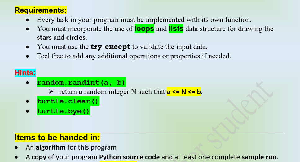 Solved In Python, please don't forget to provide an | Chegg.com