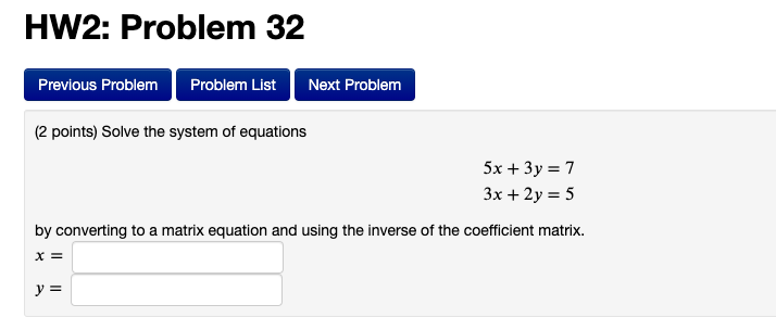 Solved HW2: Problem 34 Previous Problem Problem List Next | Chegg.com