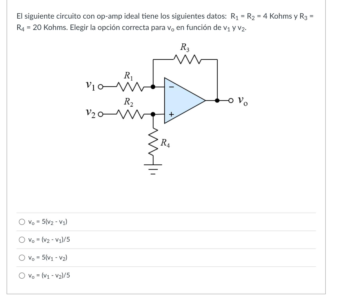 Solved El siguiente circuito con op-amp ideal tiene los | Chegg.com
