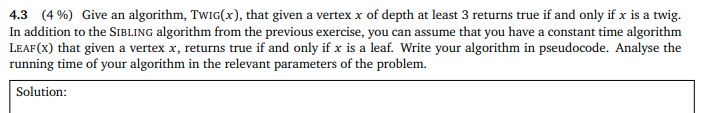 Solved This exercise is about rooted binary trees. Each node | Chegg.com