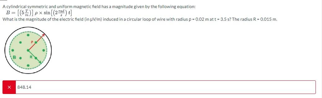 Solved A cylindrical symmetric and uniform magnetic field | Chegg.com