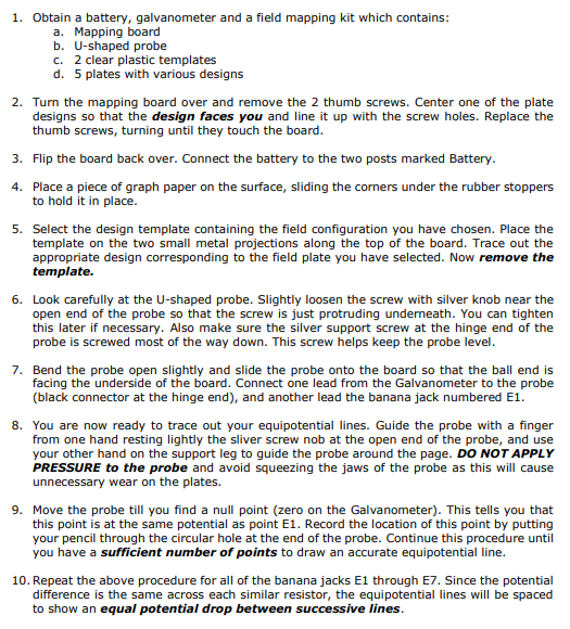 Solved - - -- 日 || |||| 1. Obtain a battery, galvanometer | Chegg.com