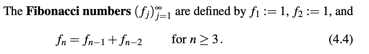 Solved The Fibonacci numbers (f;) ;=1 are defined by f1 :=1, | Chegg.com