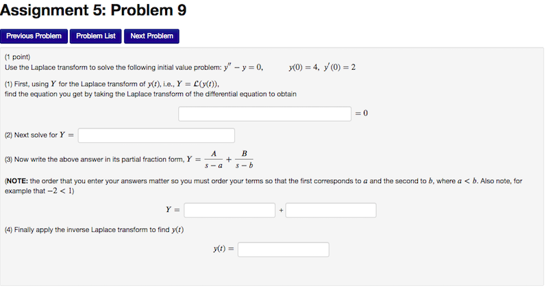 Solved Assignment 5: Problem 9 Previous Problem Problem List | Chegg.com