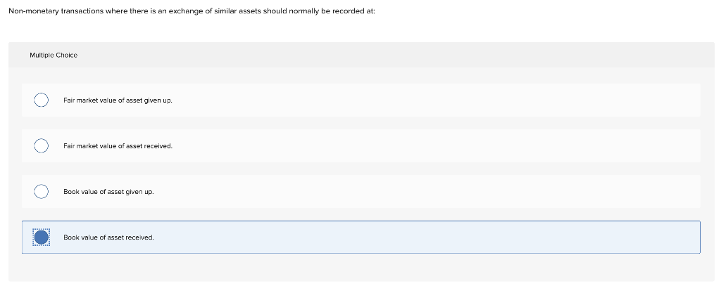 Solved Non-monetary transactions where there is an exchange | Chegg.com