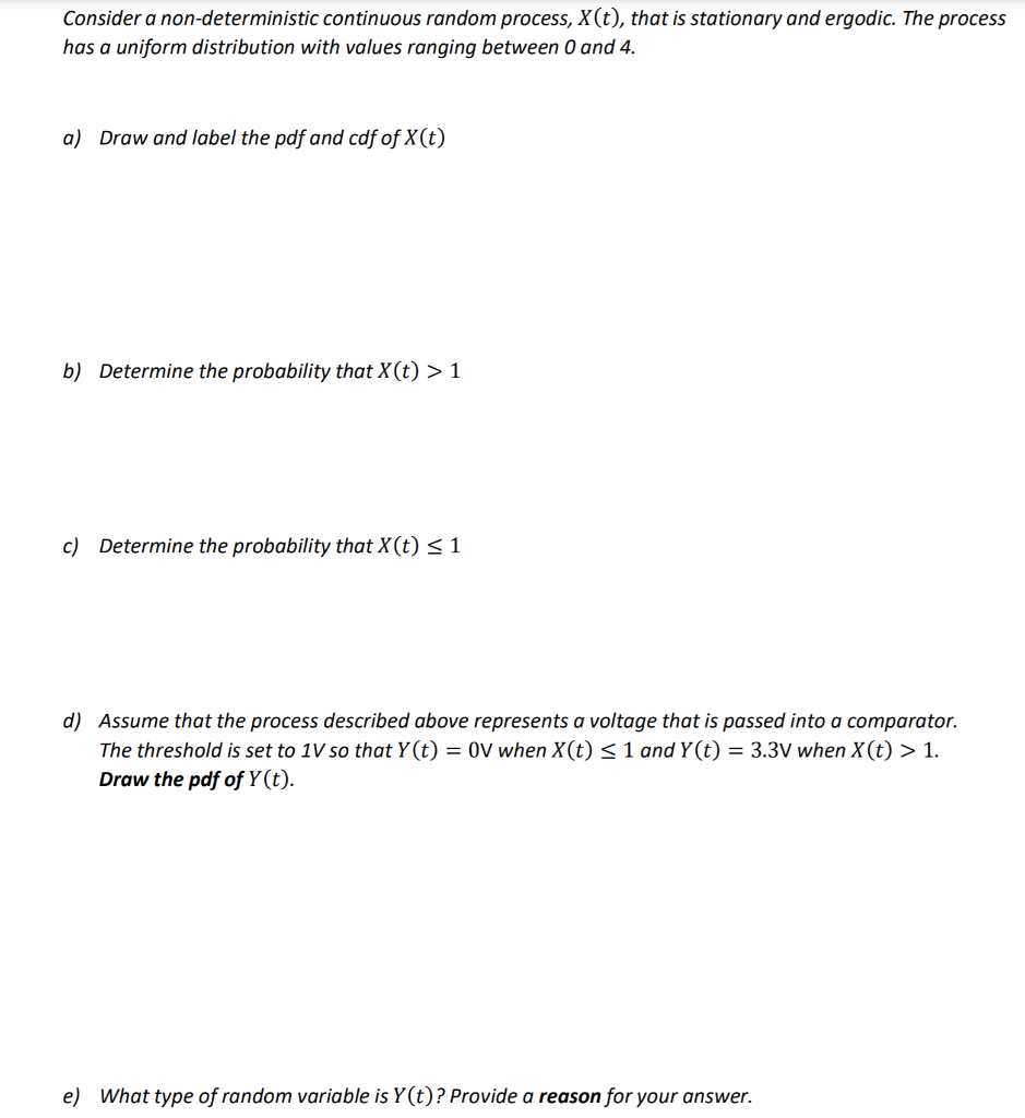 Solved Consider a non-deterministic continuous random | Chegg.com