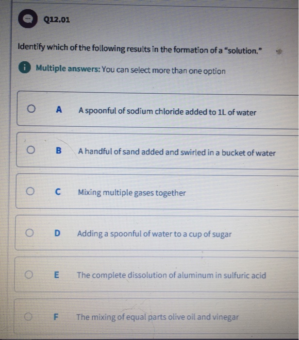 Solved 012.01 Identify which of the following results in the | Chegg.com
