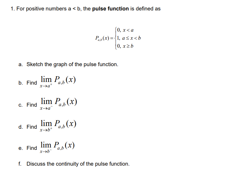Solved For positive numbers a