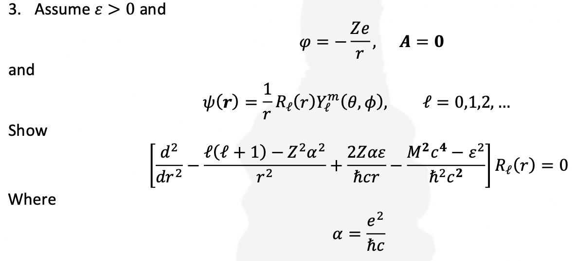 Solved The Klein-Gordon equation for a particle in external | Chegg.com