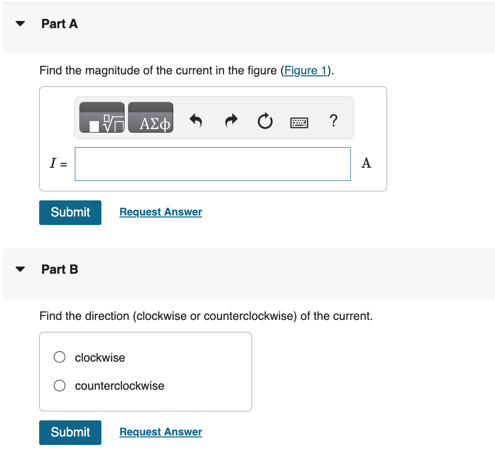 Solved Find the magnitude of the current in the figure | Chegg.com